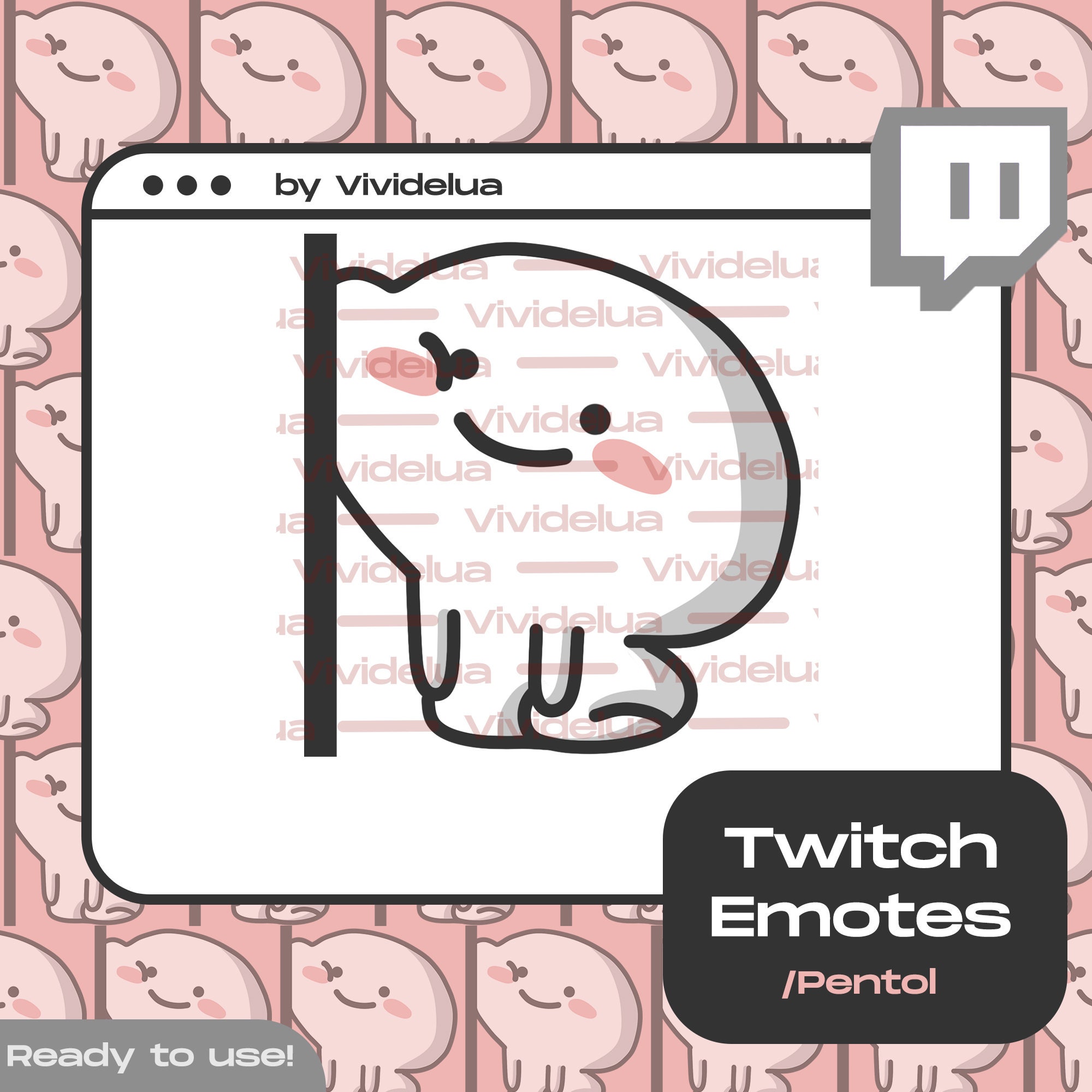 Twitch Emote Pentol Meme Pentol Emote Love Emote Love | Etsy