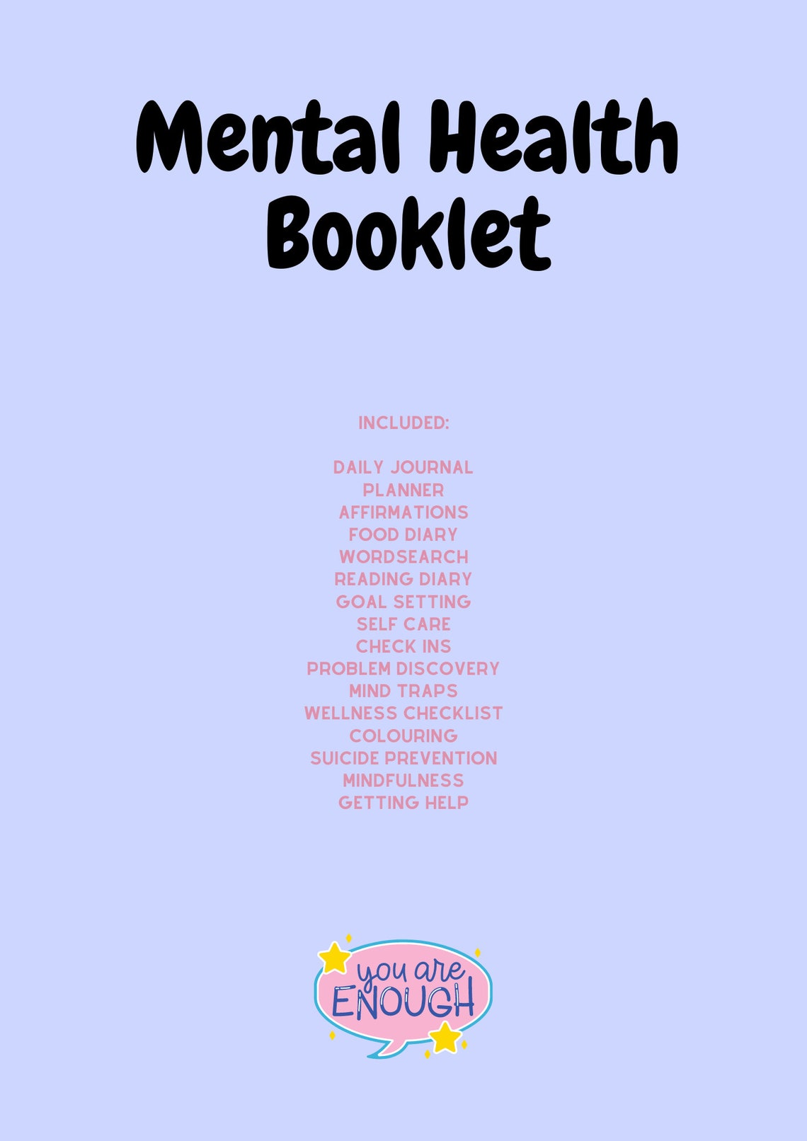 Mental Health Booklet - Etsy