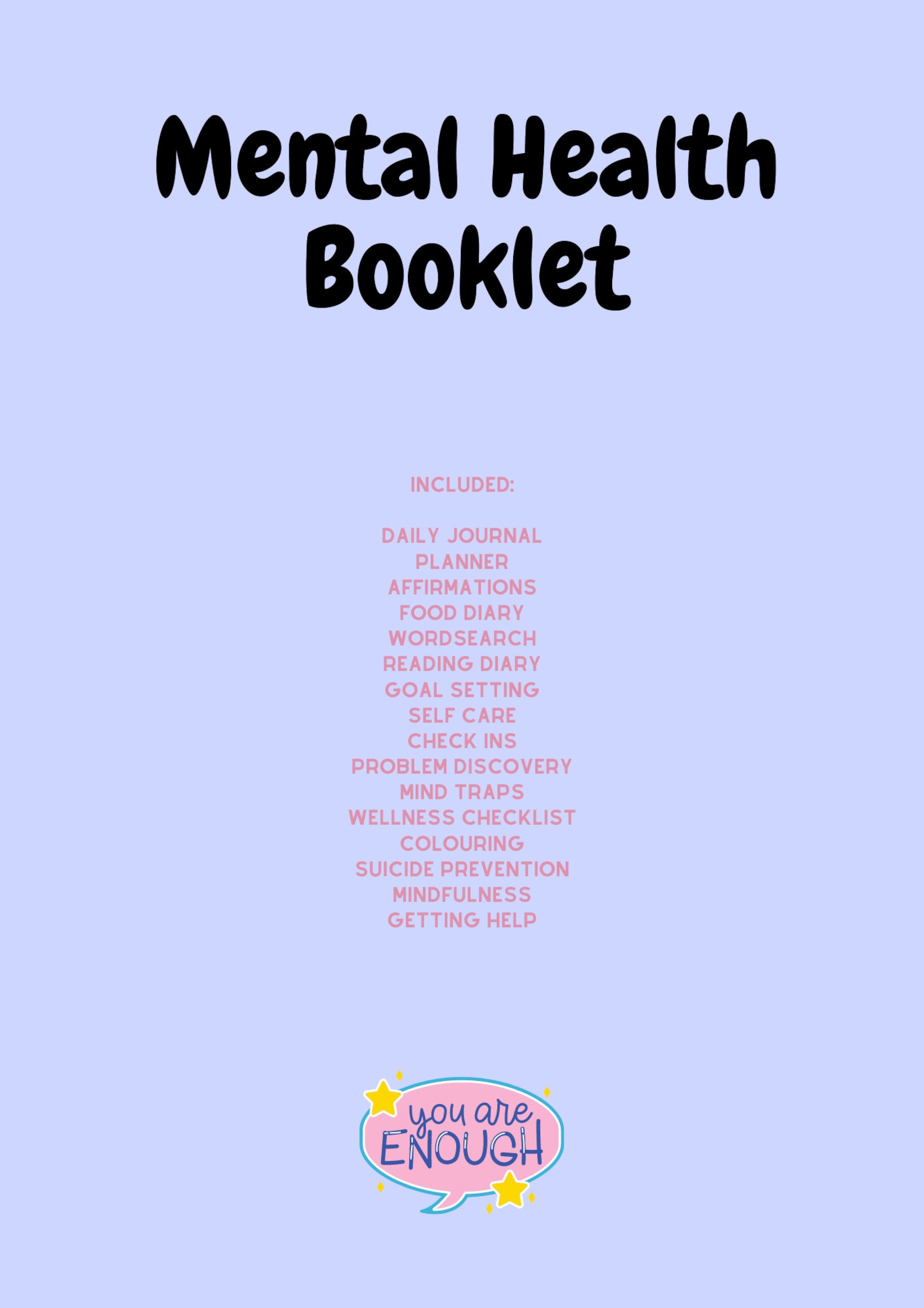 Mental Health Booklet - Etsy