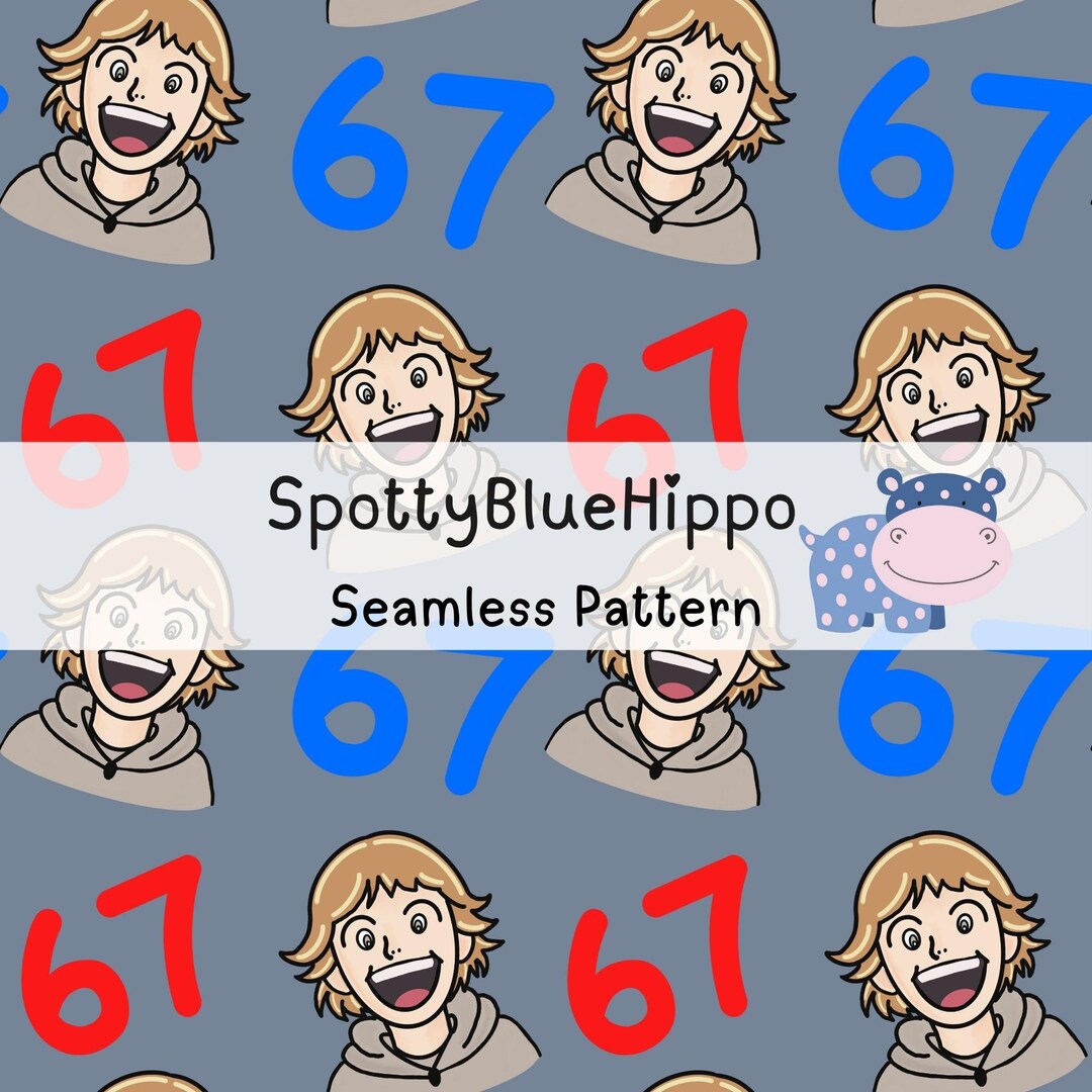 6 7 / Six Seven Meme Seamless Repeat Pattern - Etsy