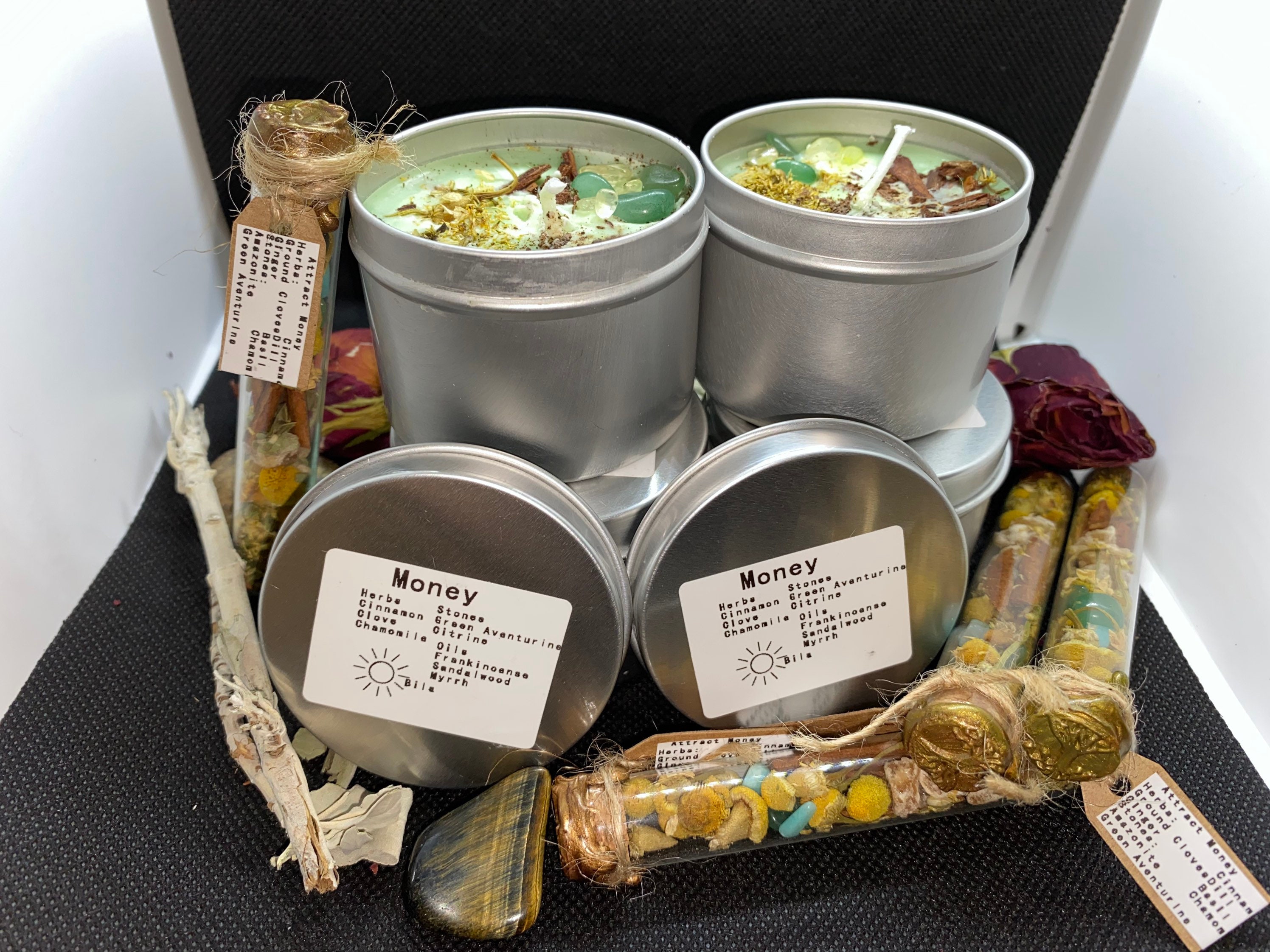 Attract Money Potion Candle With Spell Jar and Spell Chant - Etsy