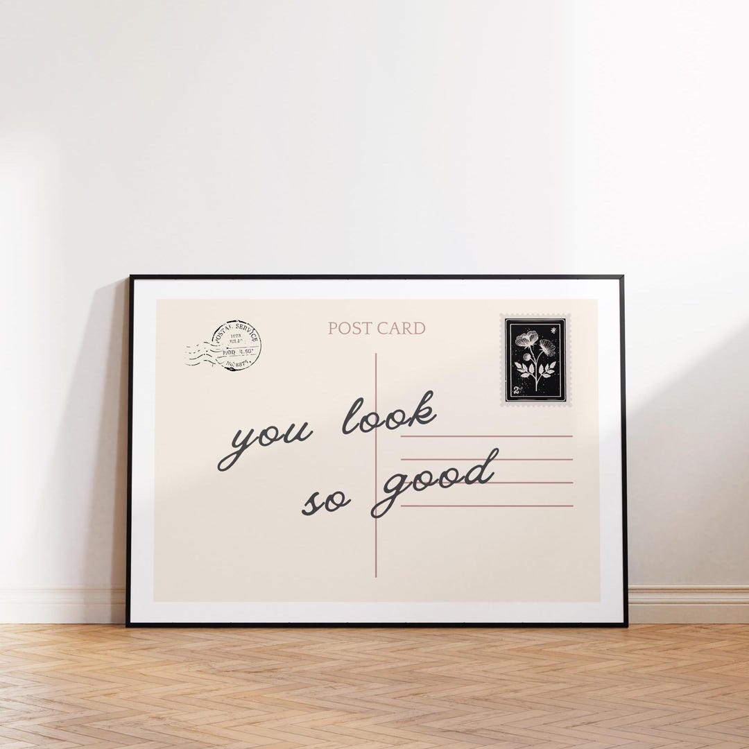 You Look so Good – Vintage Postcard Print Compliment Wall Art Digital ...