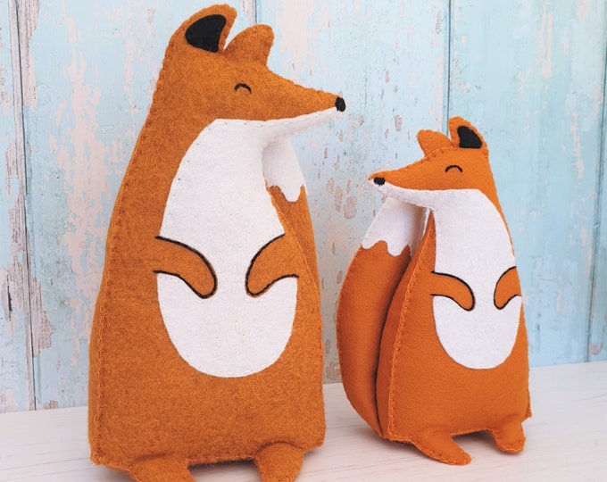 Felt Fox Digital Sewing Pattern Fox Pdf Felt Sewing Pattern - Etsy
