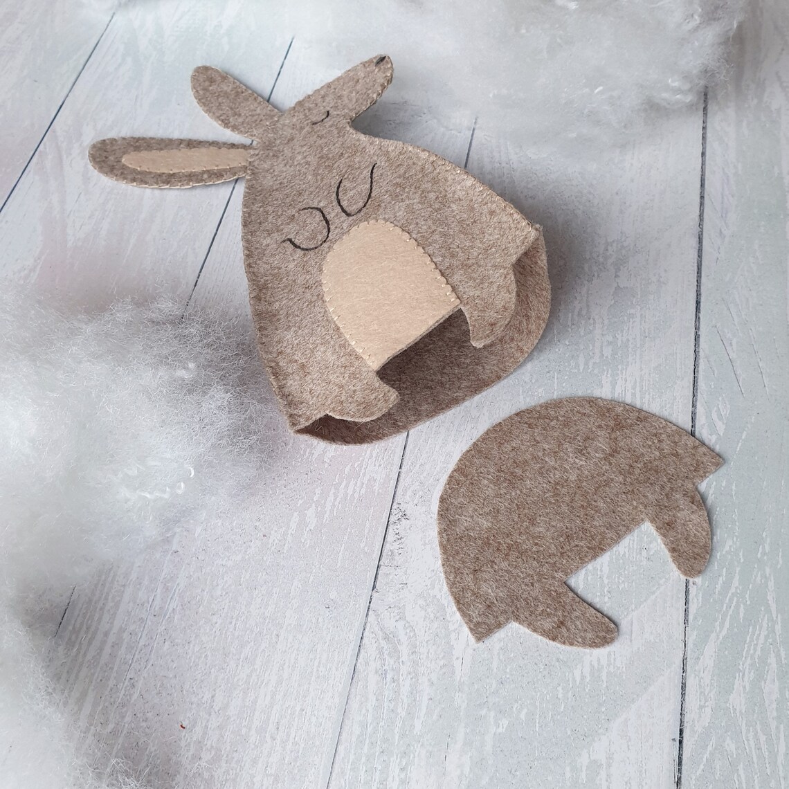 Felt Hare or Bunny Sewing Pattern, Easter Bunny Sewing Pattern, Felt ...