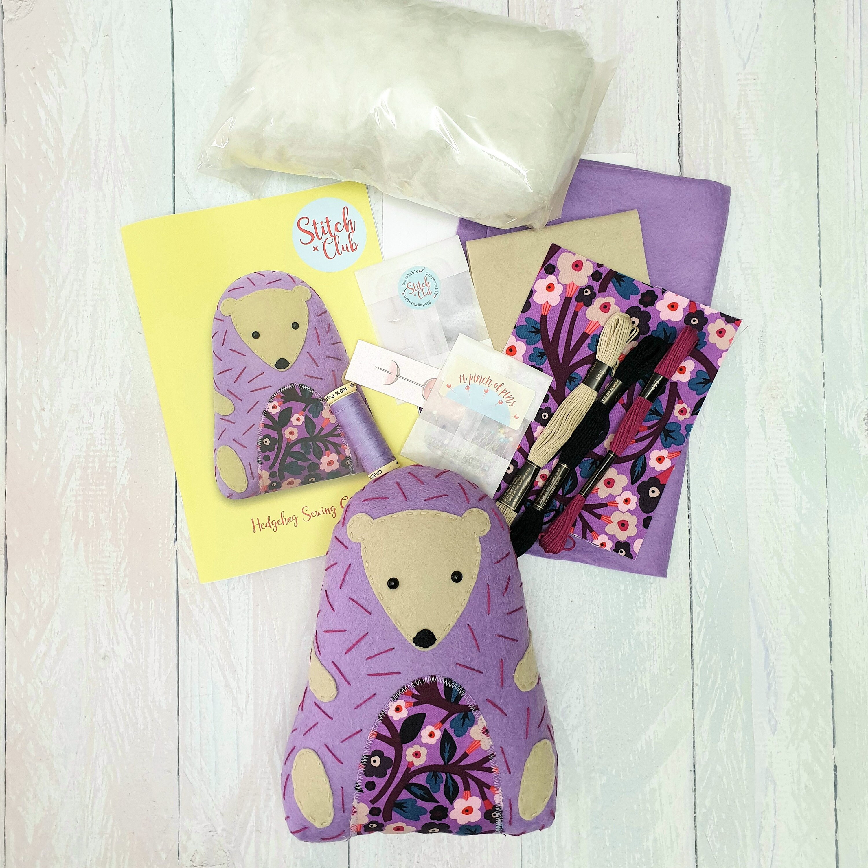 Felt Hedgehog Sewing Kit, Children's Hedgehog Sewing Kit, Beginner ...