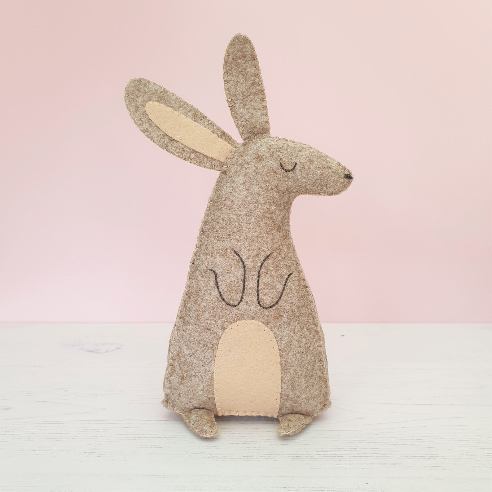 Felt Hare or Bunny Sewing Pattern, Easter Bunny Sewing Pattern, Felt ...