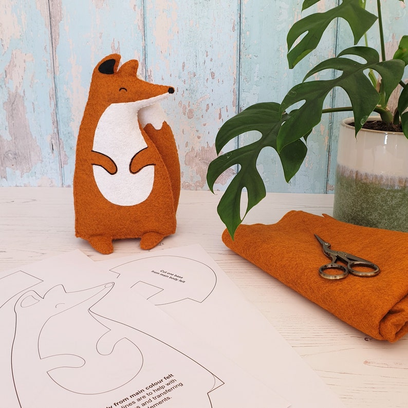 Felt Fox Digital Sewing Pattern, Fox Pdf, Felt Sewing Pattern Download ...