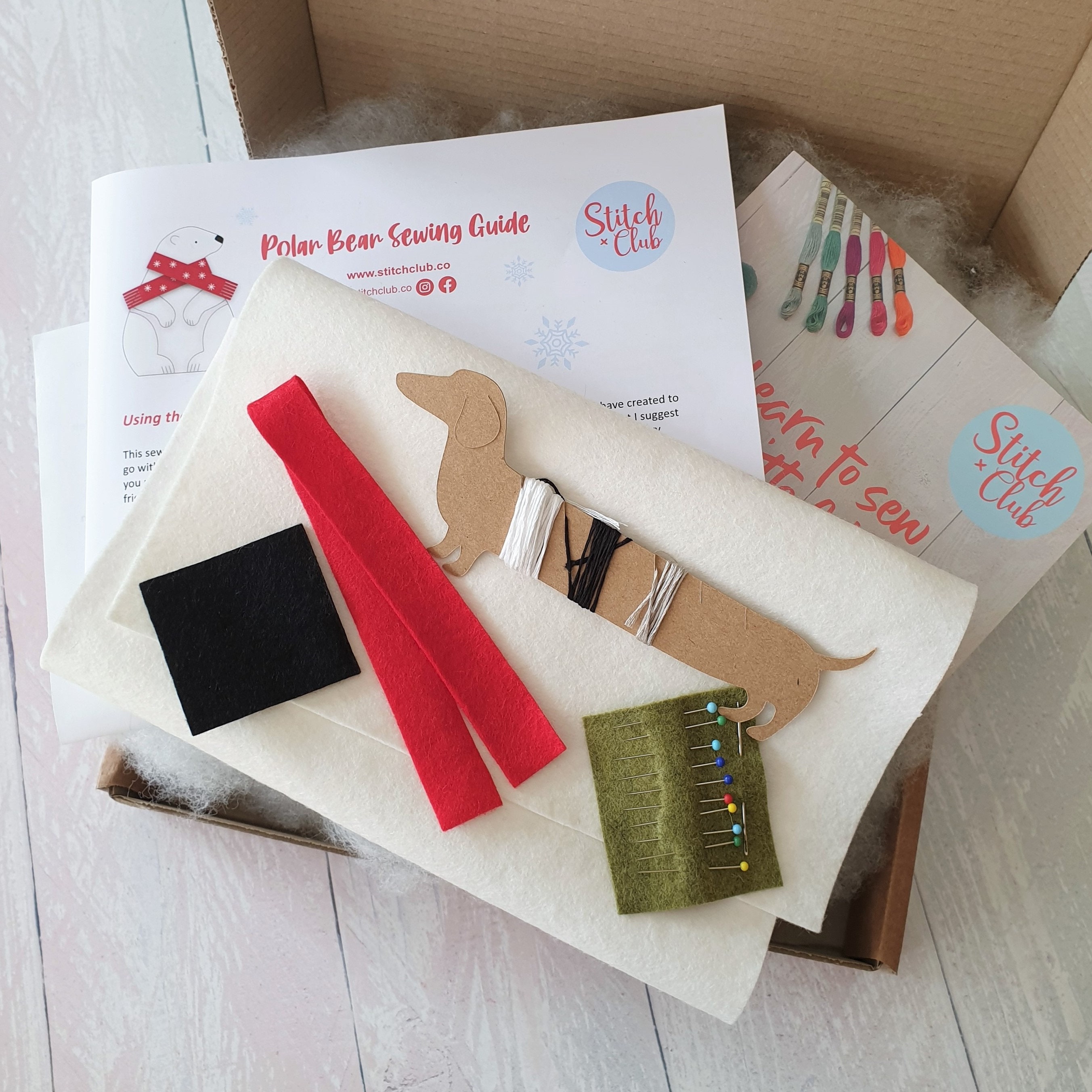 Polar Bear Felt Sewing Kit, Character Sewing Kits, Beginners Sewing Kit ...