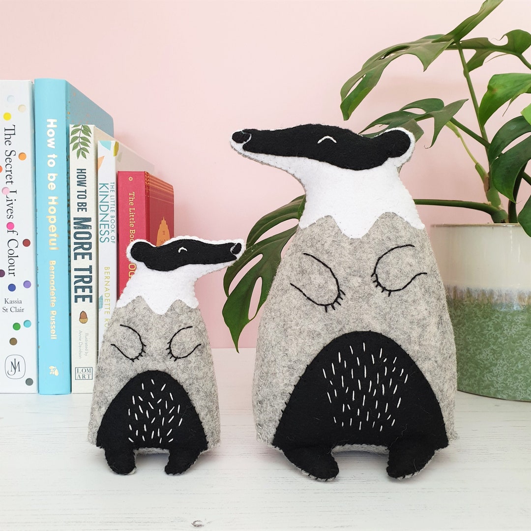 Felt Badger Sewing Pattern, PDF Sewing Pattern, Woodland Animal Sewing ...