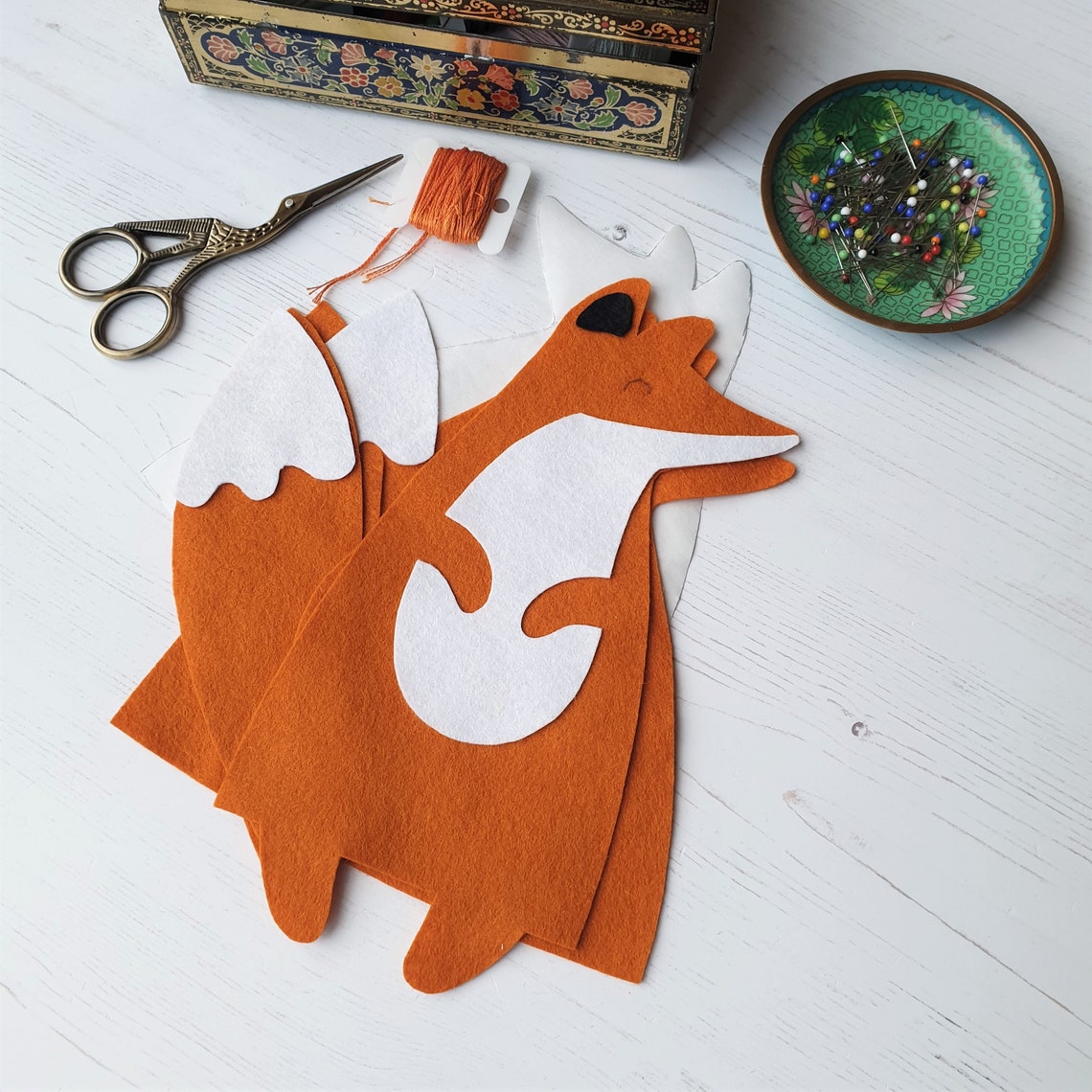 Felt Fox Digital Sewing Pattern, Fox Pdf, Felt Sewing Pattern Download ...