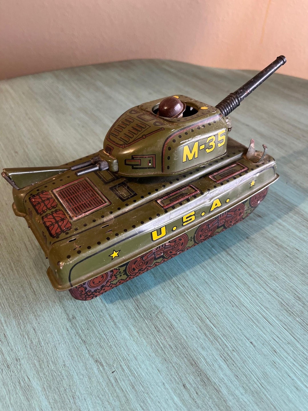 1950's Cragstan Tin Friction M35 Tank WW2 - Etsy