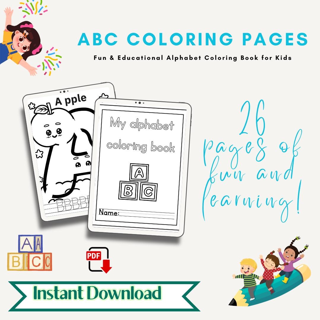 ABC Coloring Pages | Fun and Educational Alphabet Coloring Book for ...