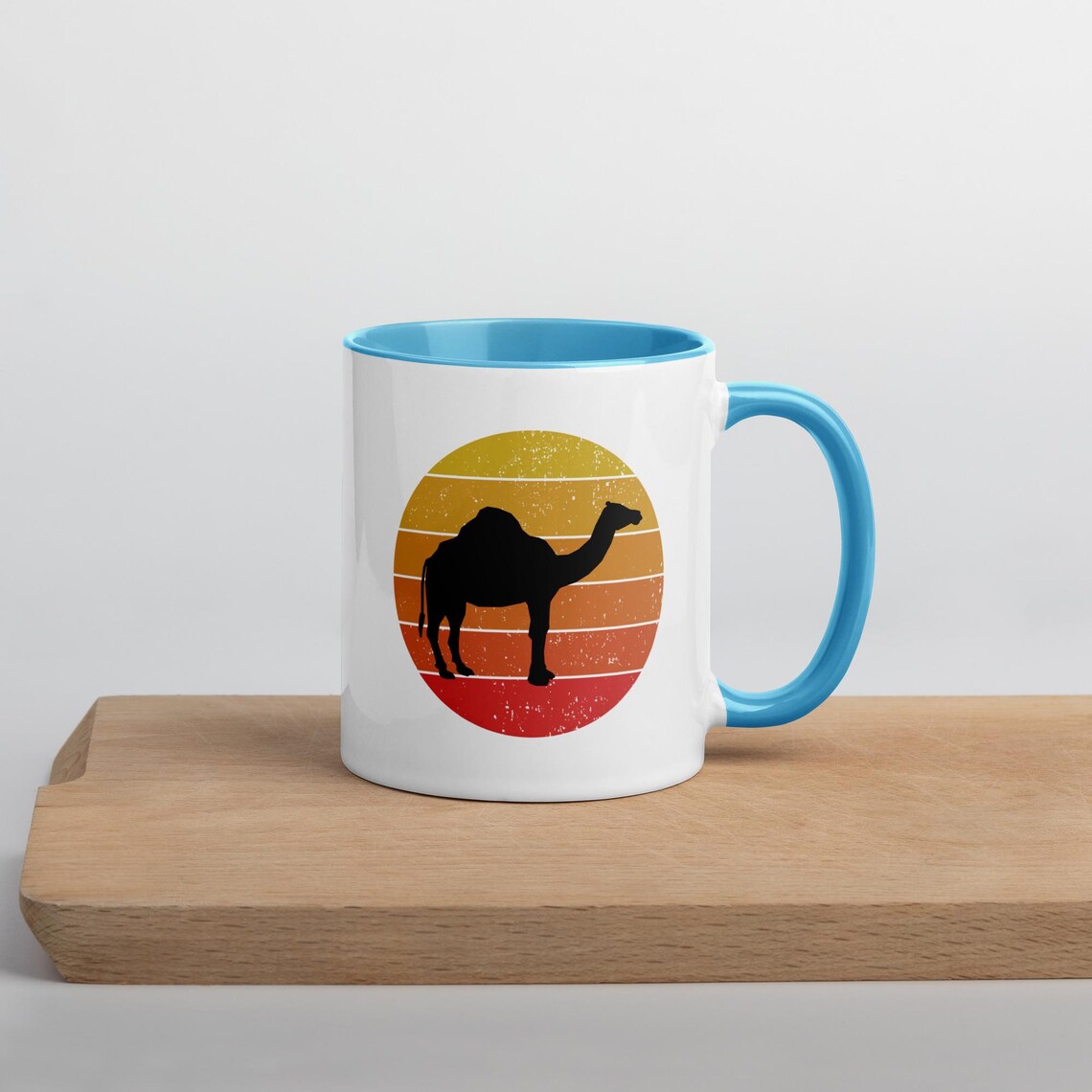 Camel Sunset Coffee Mug: Desert Silhouette, Colorful Interior - Etsy