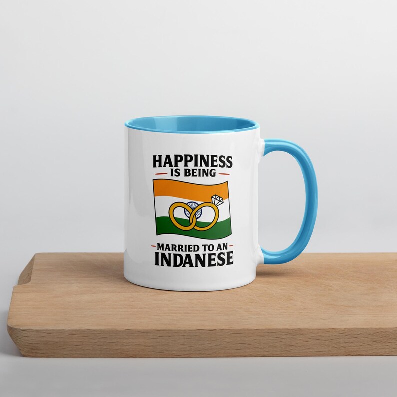 Indian Flag Mug: Multicultural Love Coffee Cup - Unique Spouse Gift ...