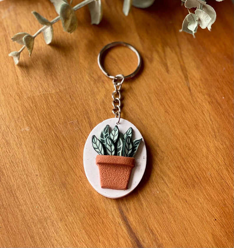 Plant Mama Keyring Polymer Clay - Etsy