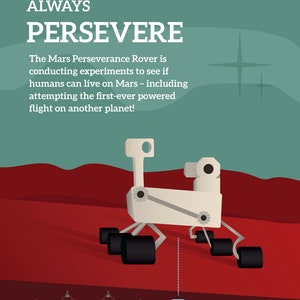 Mars Perseverance Rover Printable Wall Art • Mars Rover Poster • Kids ...