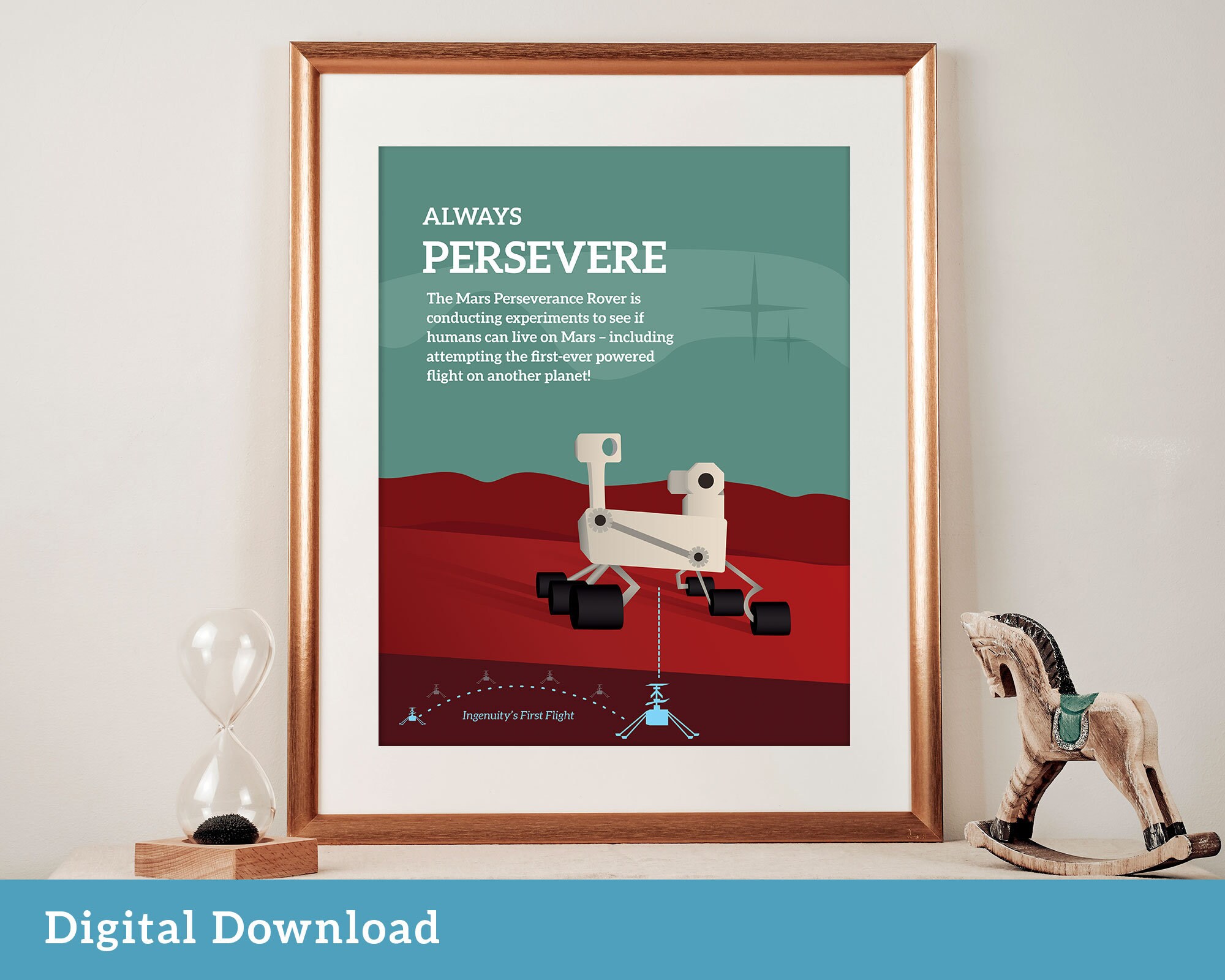 Mars Perseverance Rover Printable Wall Art • Mars Rover Poster • Kids ...