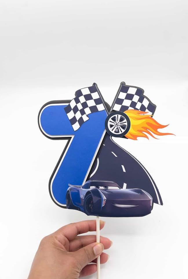 Personalized Jackson Storm Cars Cake Topper | Cars Birthday Cake Decor ...