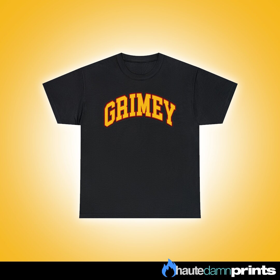 Grimey Yellow Letterman Tee - Etsy