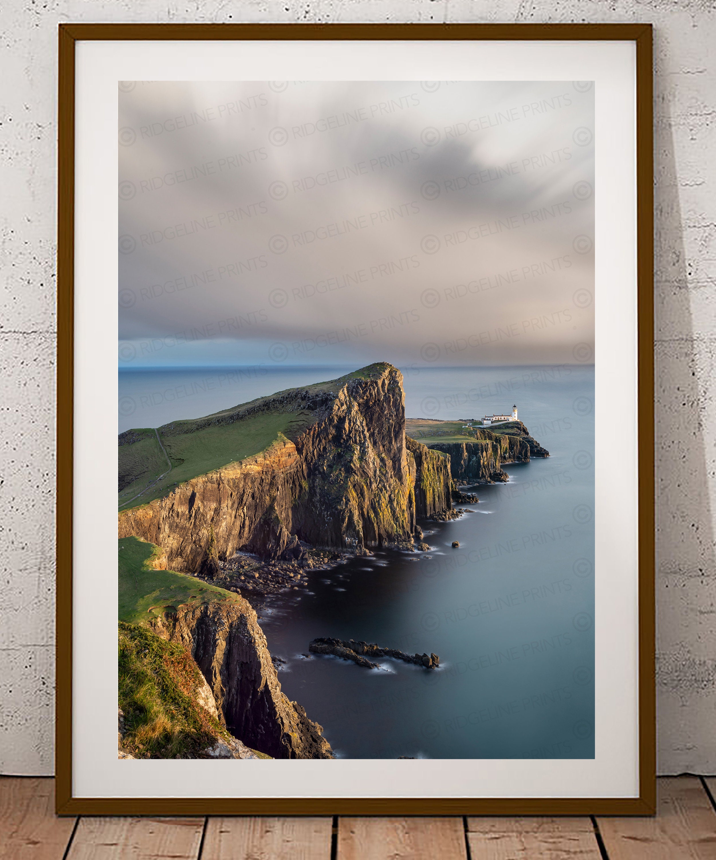 Neist Point Lighthouse and Cliffs, Coastal Isle of Skye Landscape Print ...