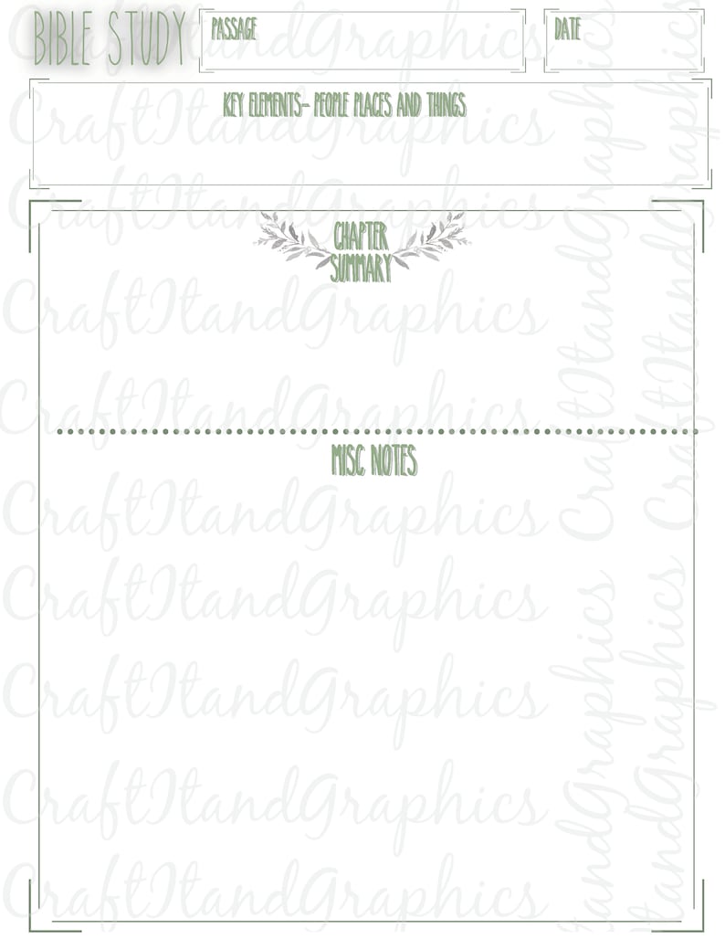 INSTANT DOWNLOAD DIGITAL- Binder Bible Study Templet - Etsy