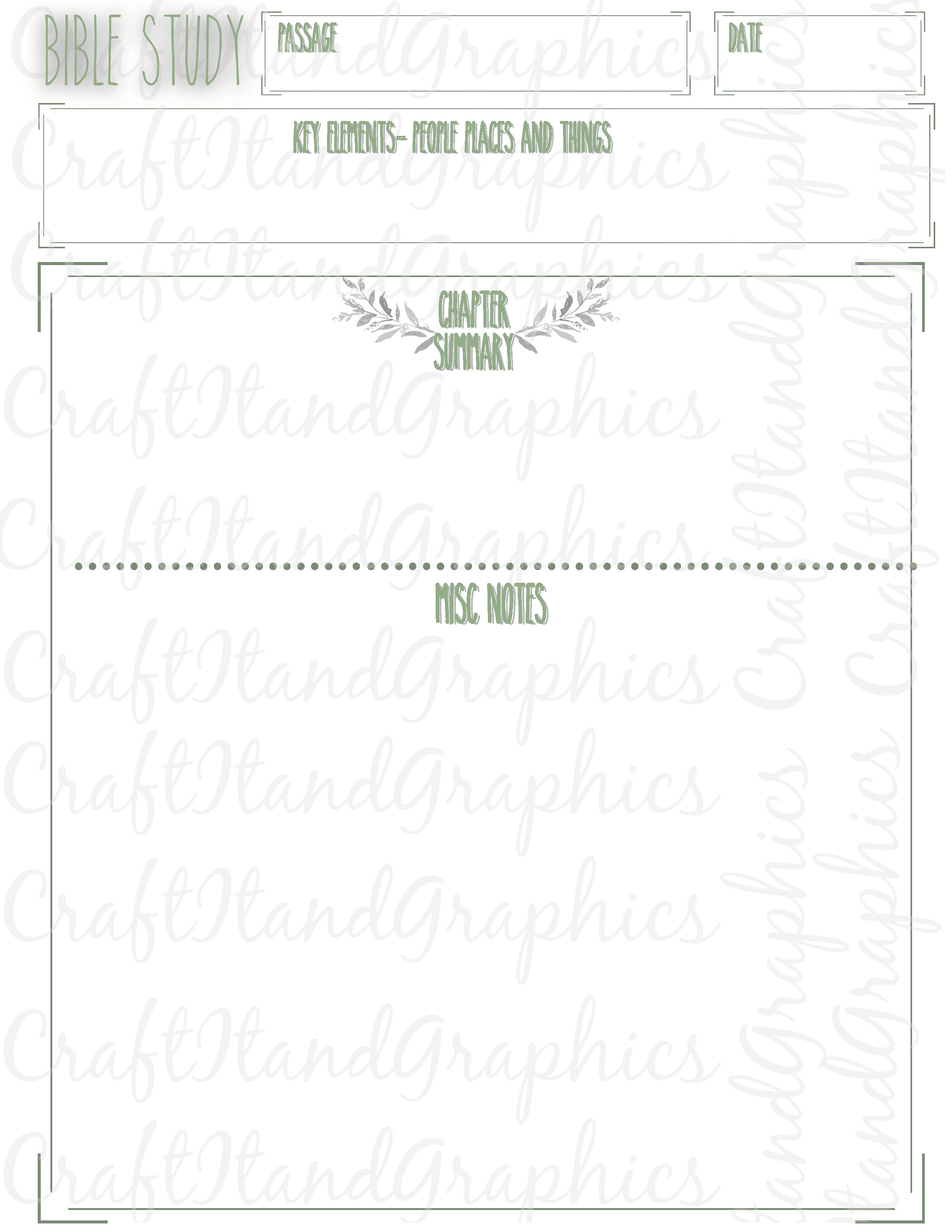 INSTANT DOWNLOAD DIGITAL- Binder Bible Study Templet - Etsy