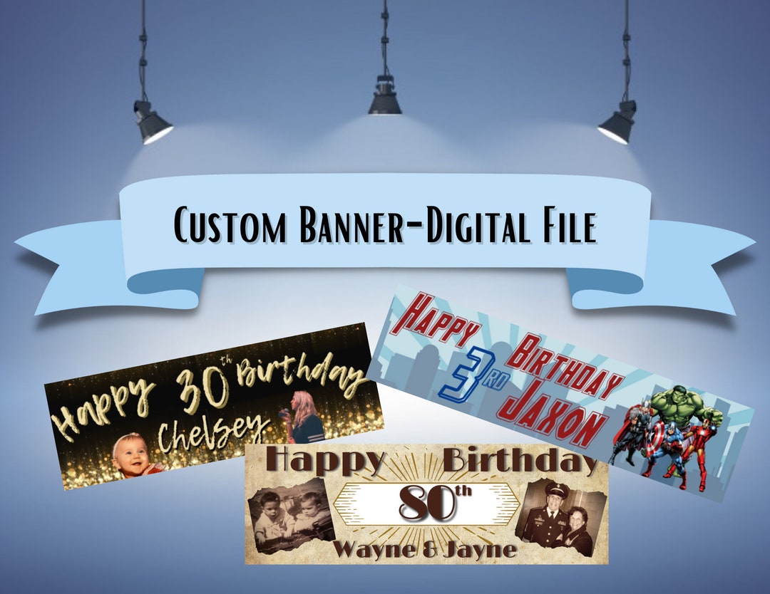Custom Birthday/event Banner-digital FILE - Etsy