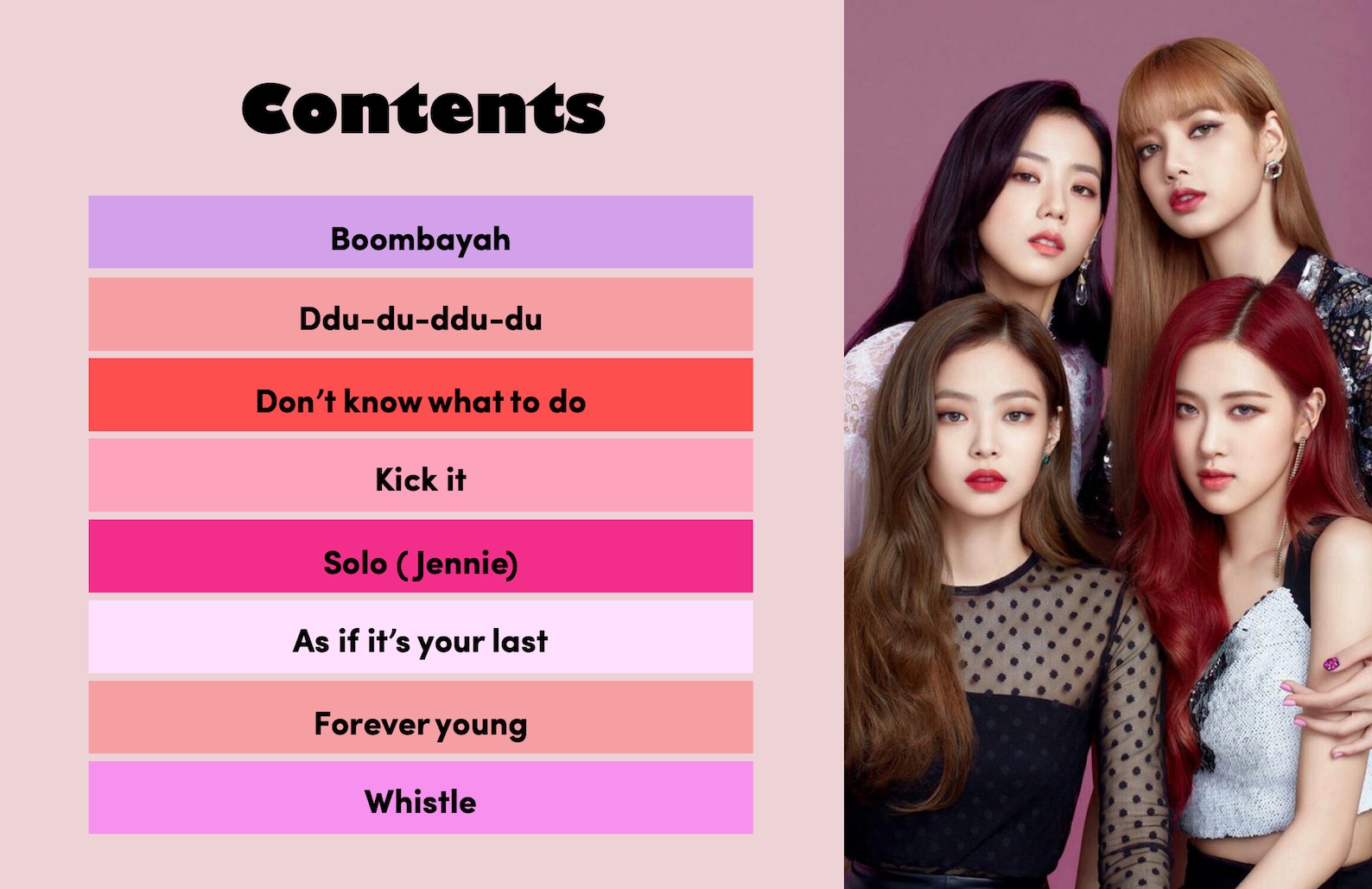 Learn Korean: Blackpink Songs Vocabulary List - Etsy