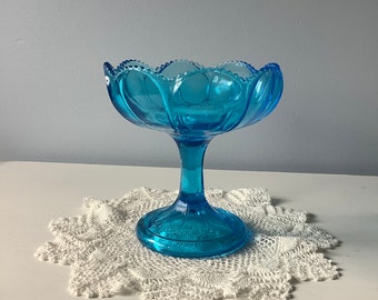 Blue Glass Compote - Etsy
