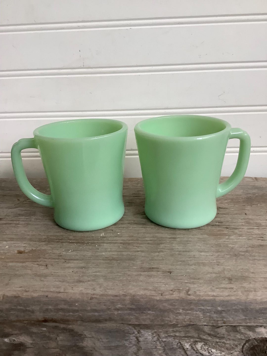 Fire King Jadeite D Handle Mugs Set of 2 - Etsy