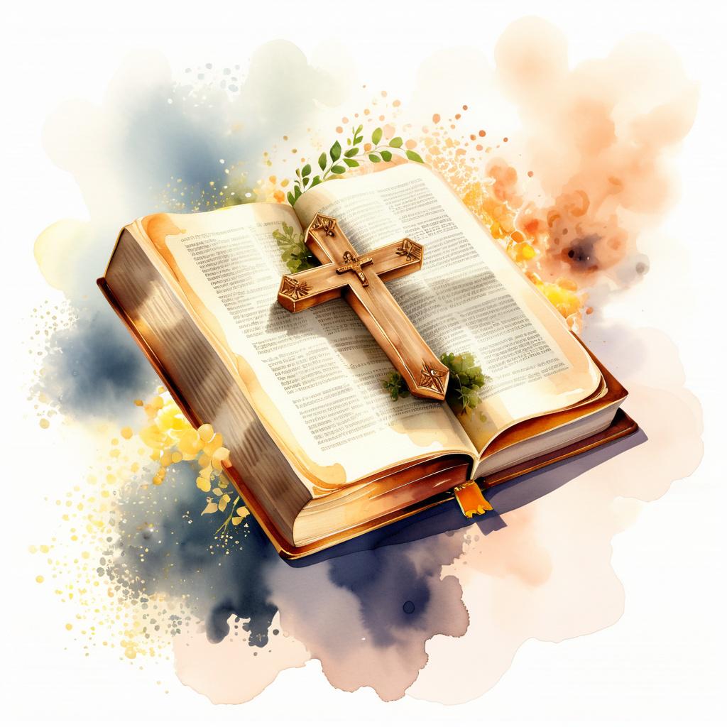 12 Watercolor Clip Art of Bible. Holy Bible Clip Art. High Quality ...