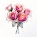 12 Watercolor Clip Art of Pink Roses. High Quality Printable Jpgs ...