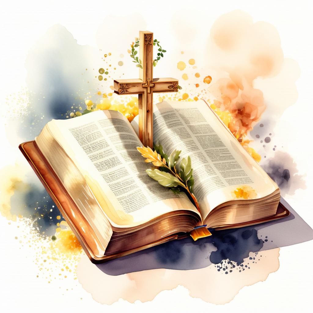 12 Watercolor Clip Art of Bible. Holy Bible Clip Art. High Quality ...