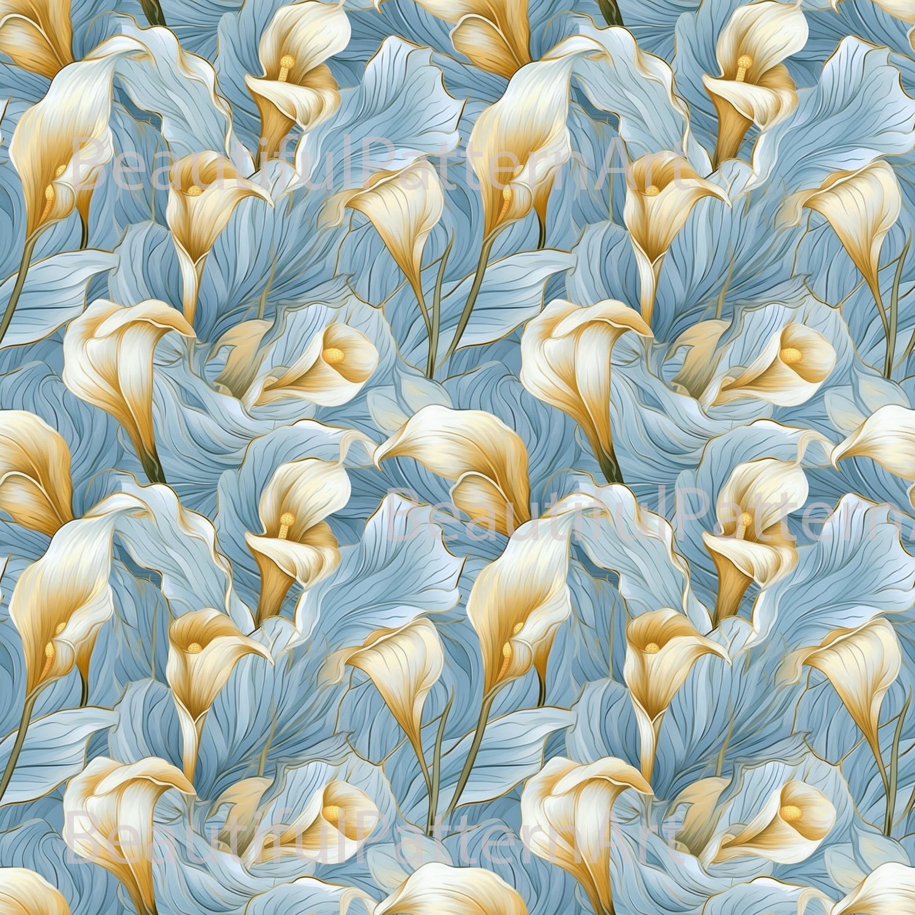 Watercolor Calla Lily Seamless Pattern. Zantedeschia Spreng - Etsy