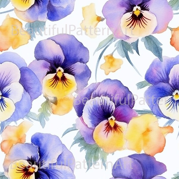 Pansy Watercolor - Etsy