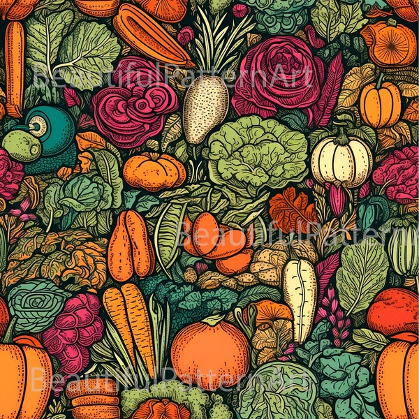 Vegetable Fabric - Etsy