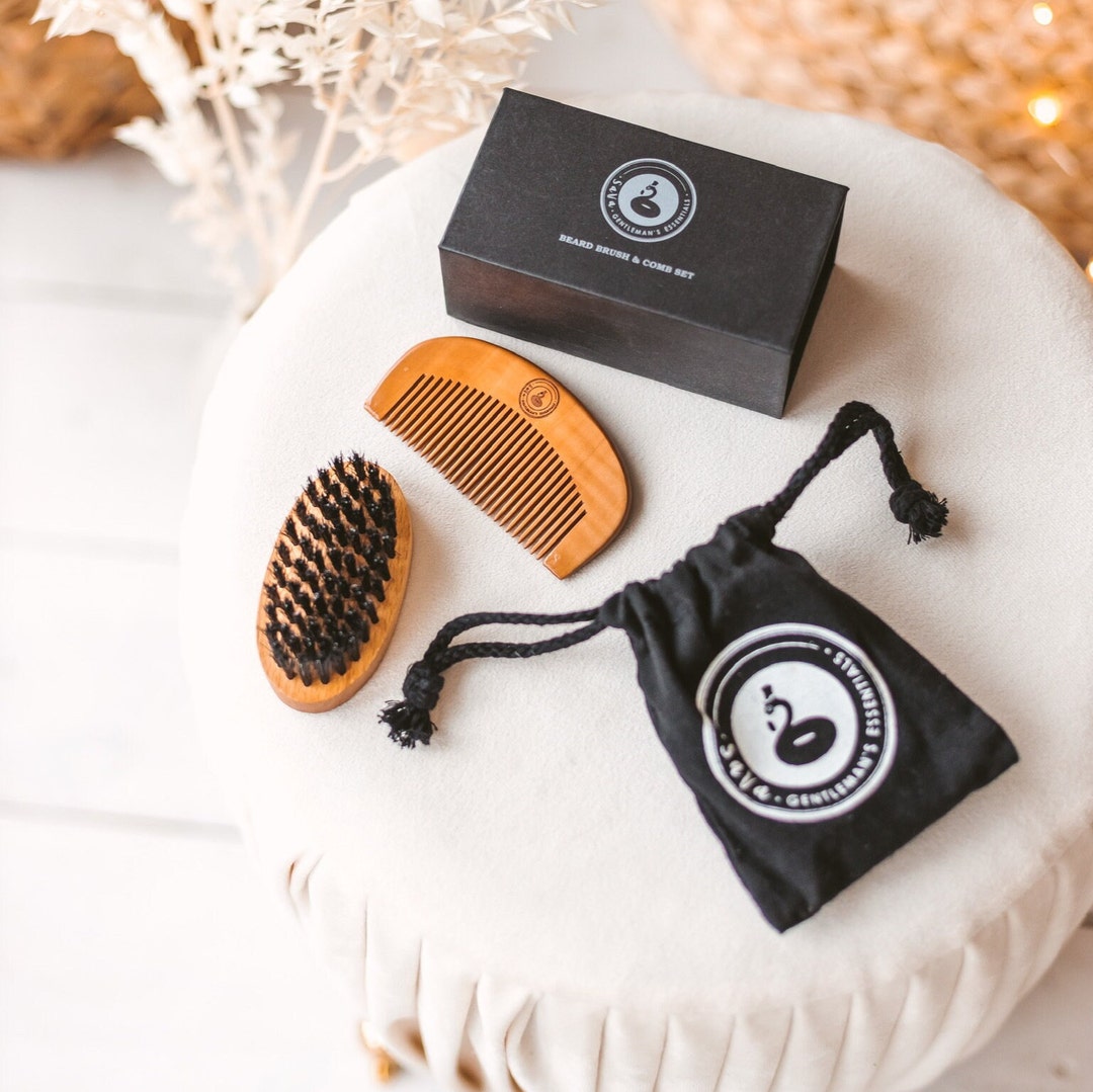Beard Brush and Comb Set • Luxury Gift Set for Men - Etsy