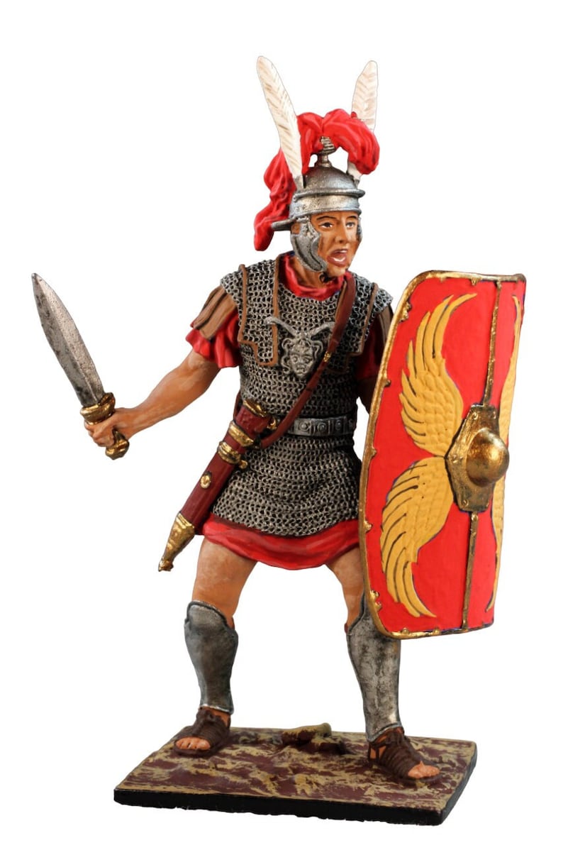 Painted Tin Toy Soldier Historical Miniature 54 Mm Model Scale 1/32 ...