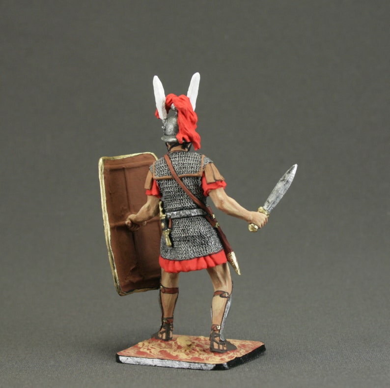 Painted Tin Toy Soldier Historical Miniature 54 Mm Model Scale 1/32 ...