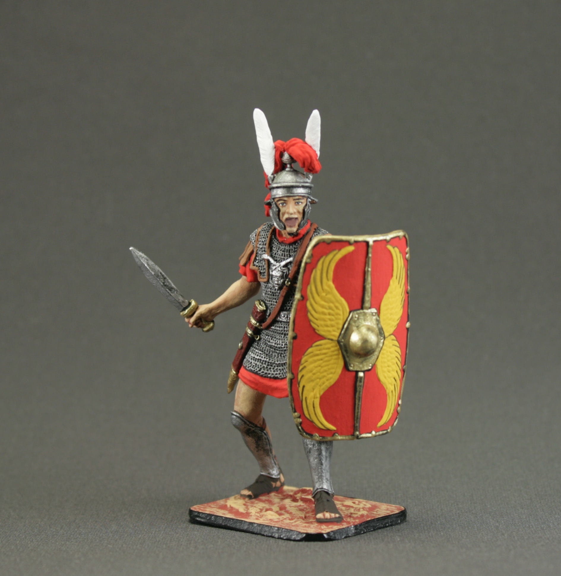 Painted Tin Toy Soldier Historical Miniature 54 Mm Model Scale 1/32 ...