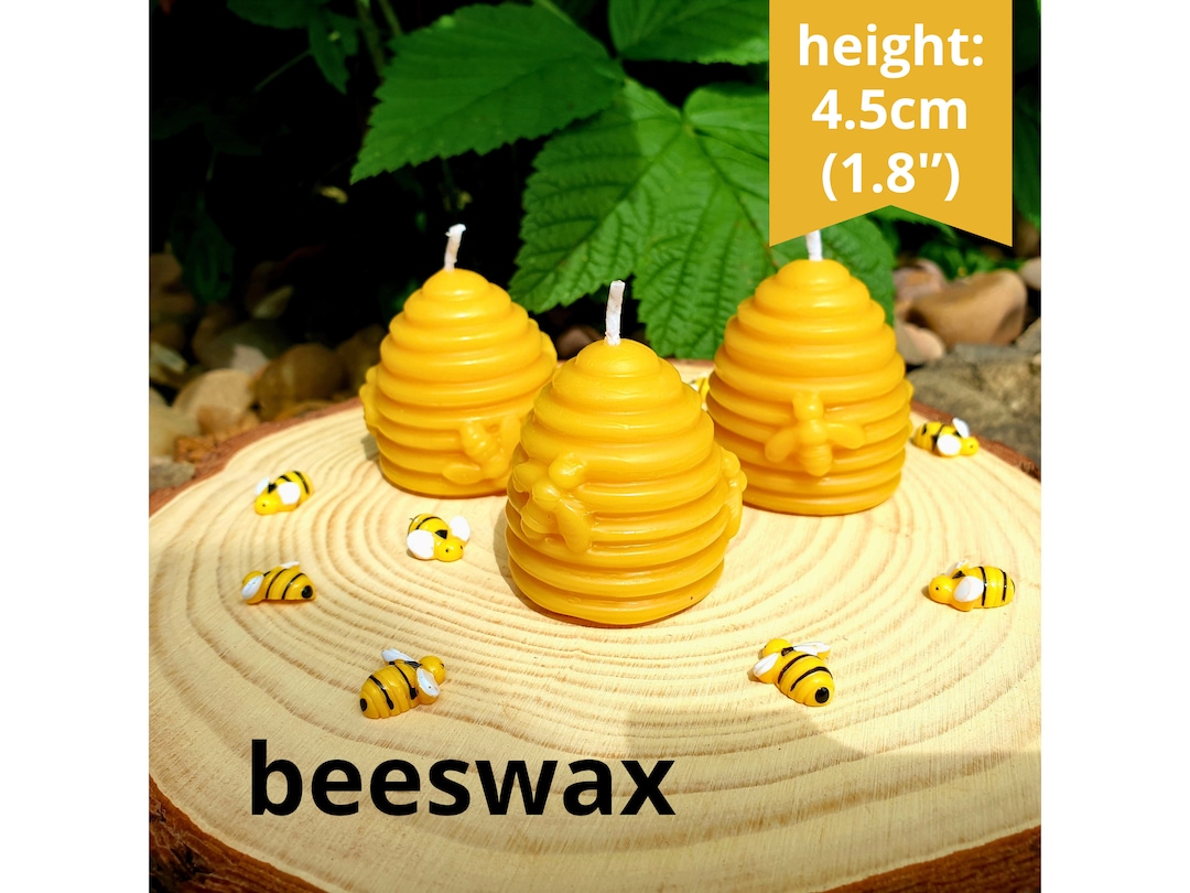 Small Hive Beeswax Candle, Pure Beeswax Candle With Bee, Natural Beehive Candle, Tiny Beehive ...