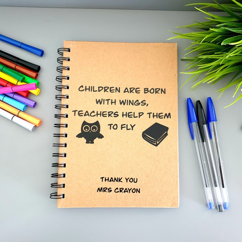 Personalised Teacher Notebook, Practical Gift for Teacher, Children Are ...