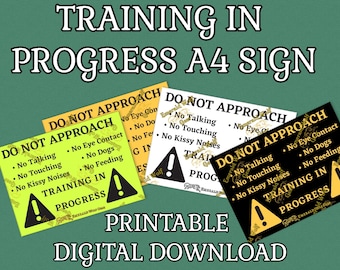 Training in Progress Sign - Etsy