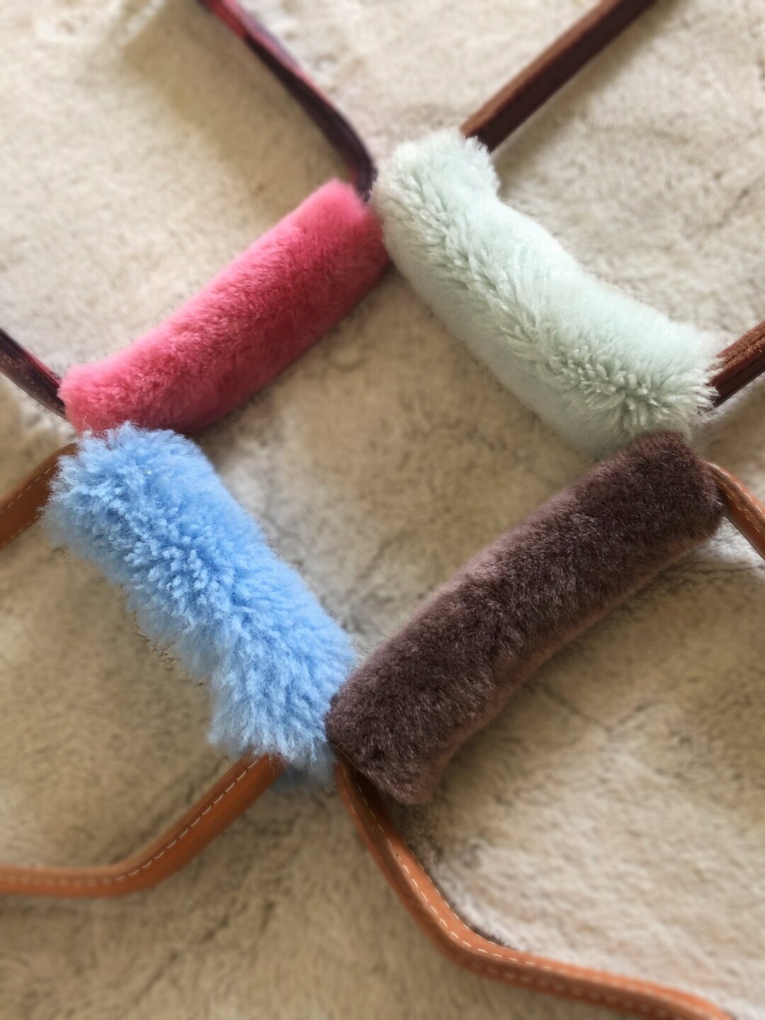 Sheepskin Handle, Strap, Crutch, Dog Leash Covers - Etsy