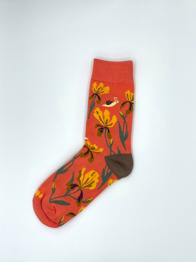 Flower Socks Floral Socks Fun Socks Colorful Socks | Etsy