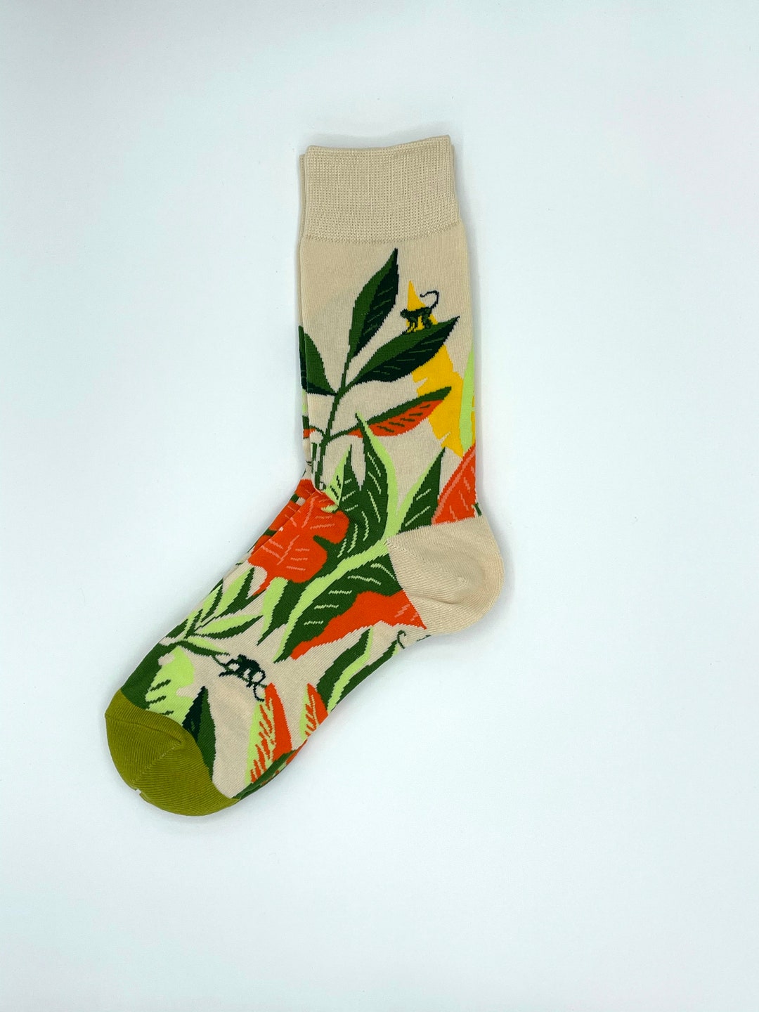 Flower Socks Floral Socks Fun Socks Colorful Socks Pattern Socks Crew ...