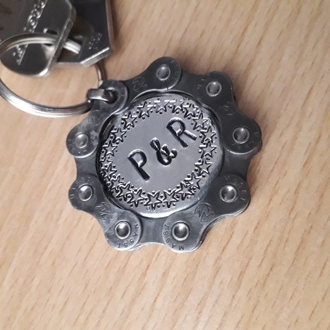 Personalized Keychain Made From Old Recycled Bike Chain Gift - Etsy