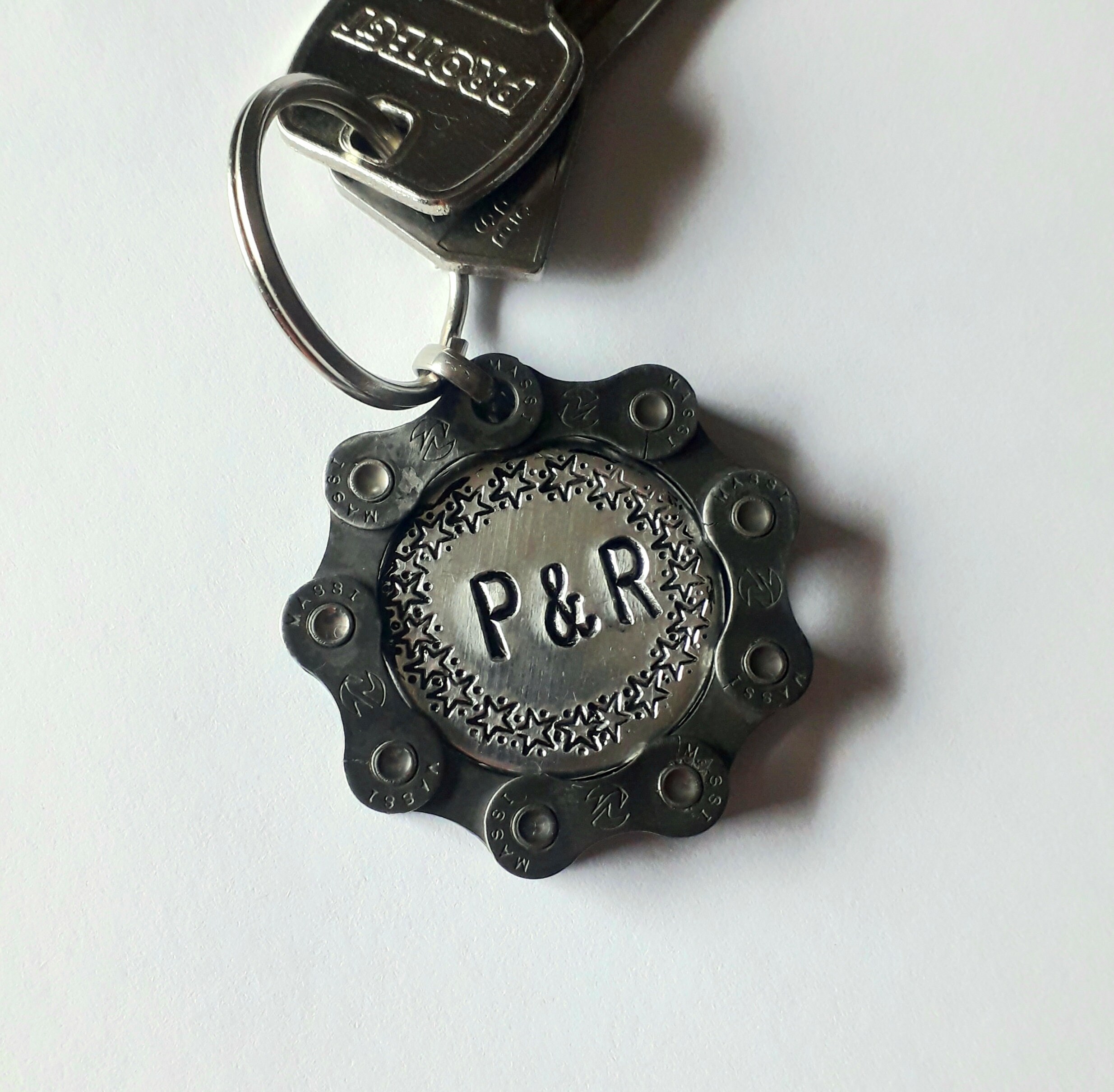 Personalized Keychain Made From Old Recycled Bike Chain Gift - Etsy