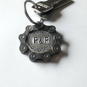 Personalized Keychain Made From Old Recycled Bike Chain, Gift for Bike ...
