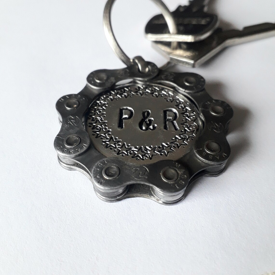Personalized Keychain Made From Old Recycled Bike Chain Gift - Etsy